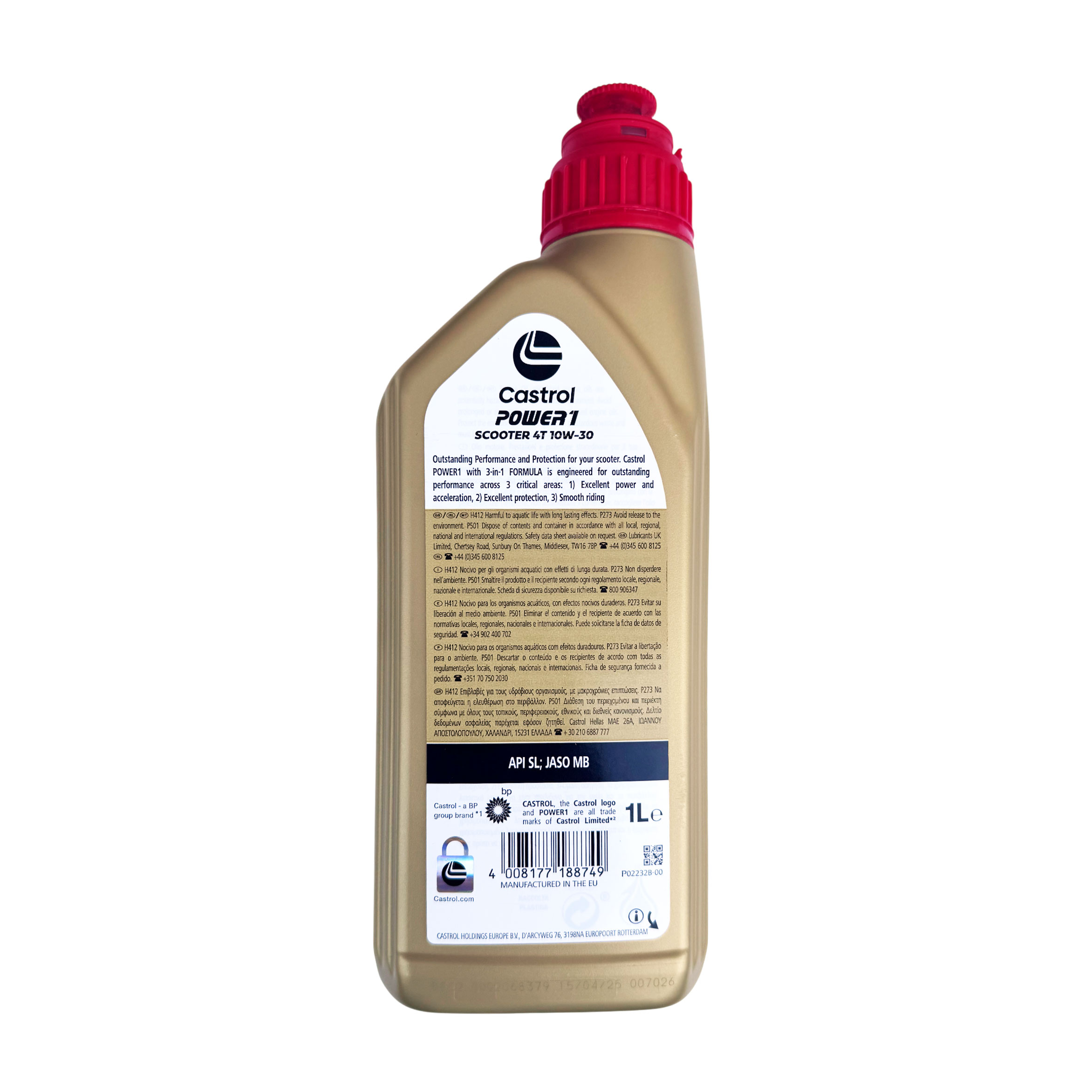 Oil for engine scooter 4T CASTROL POWER1 SCOOTER 10W/30 MB 1L CASTROL ...